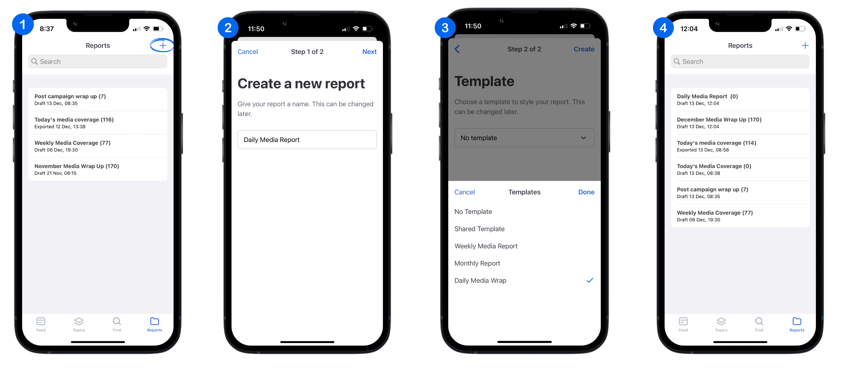 Isentia App: Reports