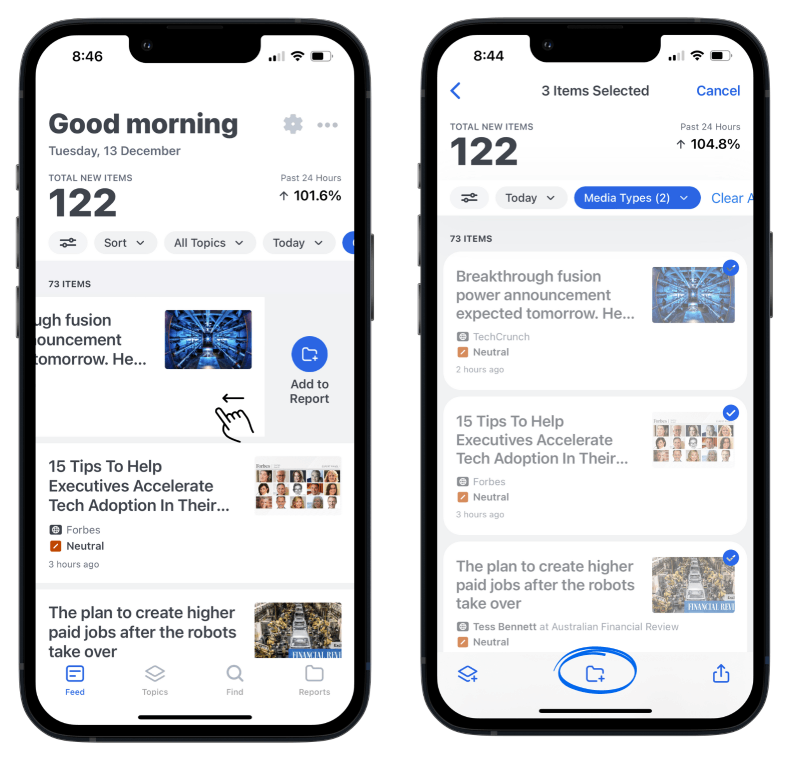 Isentia App: Reports